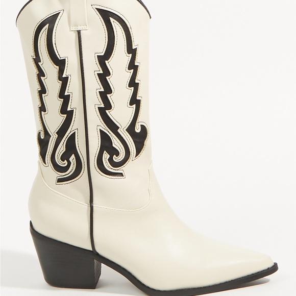 Altar'd State | Shoes | Black And White Cowboy Boots | Poshmark